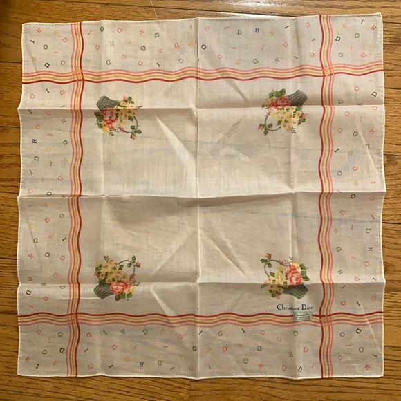 Dior | Accessories | Christian Dior Floral Small Scarf | Poshmark